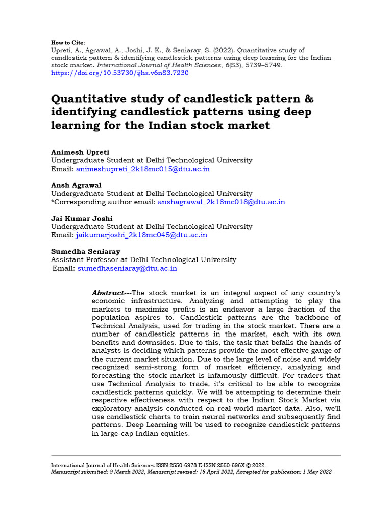 Quantitative Study of Candlestick Pattern Identify | PDF | Machine ...