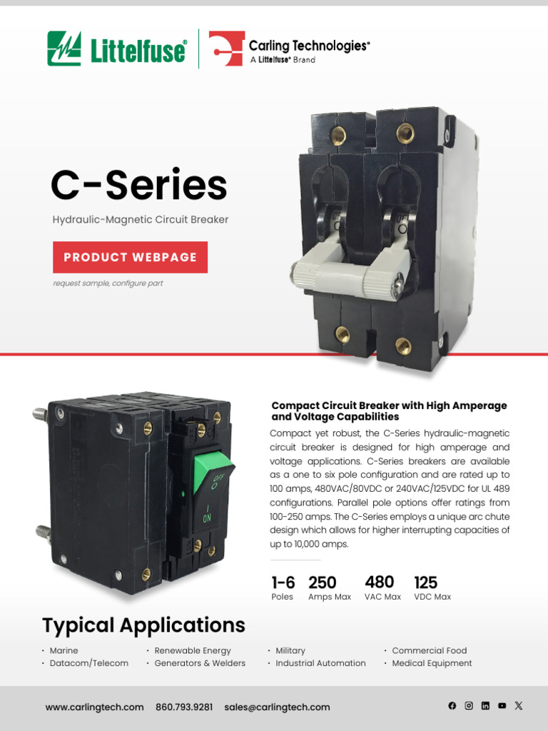 C-Series Datasheet | PDF | Switch | Alternating Current