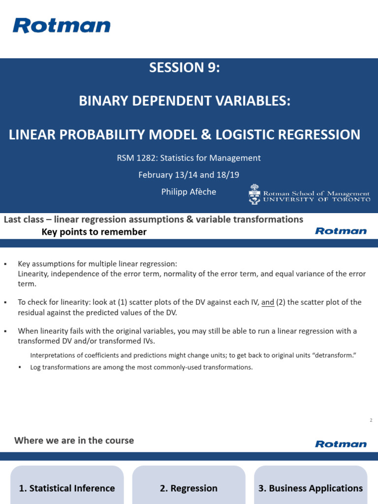 RSM1282-2025-Session 9-Binary Dependent Variables & Logistic Regression ...