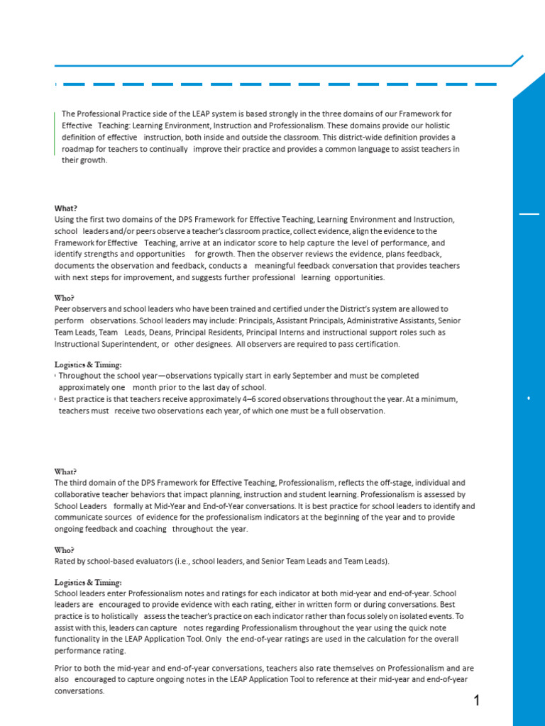 LEAP Framework | PDF | Teachers | Learning