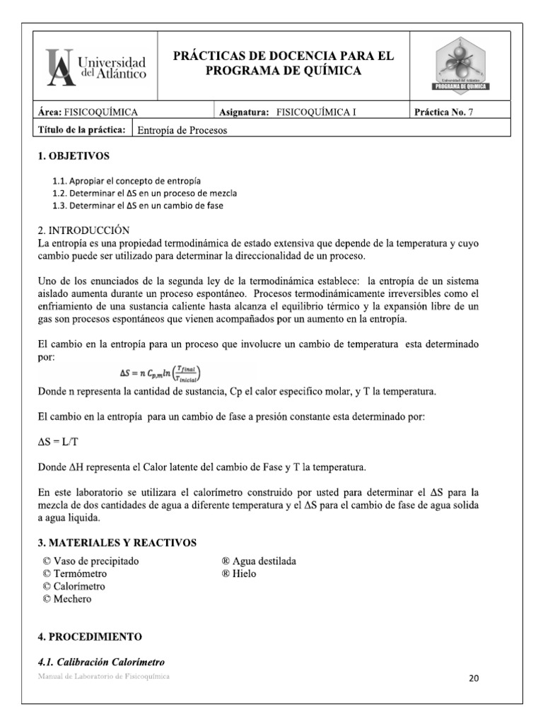 4-Practica de Entropia de Proceso Como Complemento | PDF