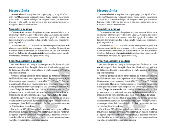 Texto Mesopotâmia | PDF