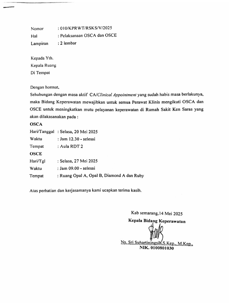 undangan OSCA | PDF