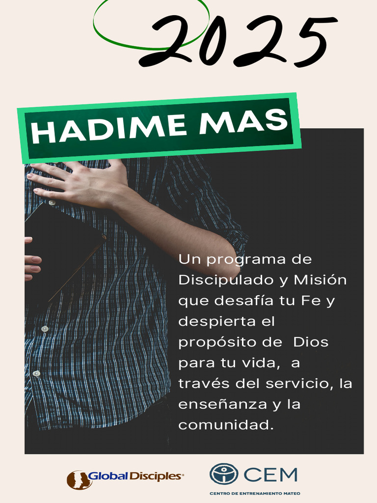 Programa HADIME MAS 2025: Discipulado y Misión | PDF