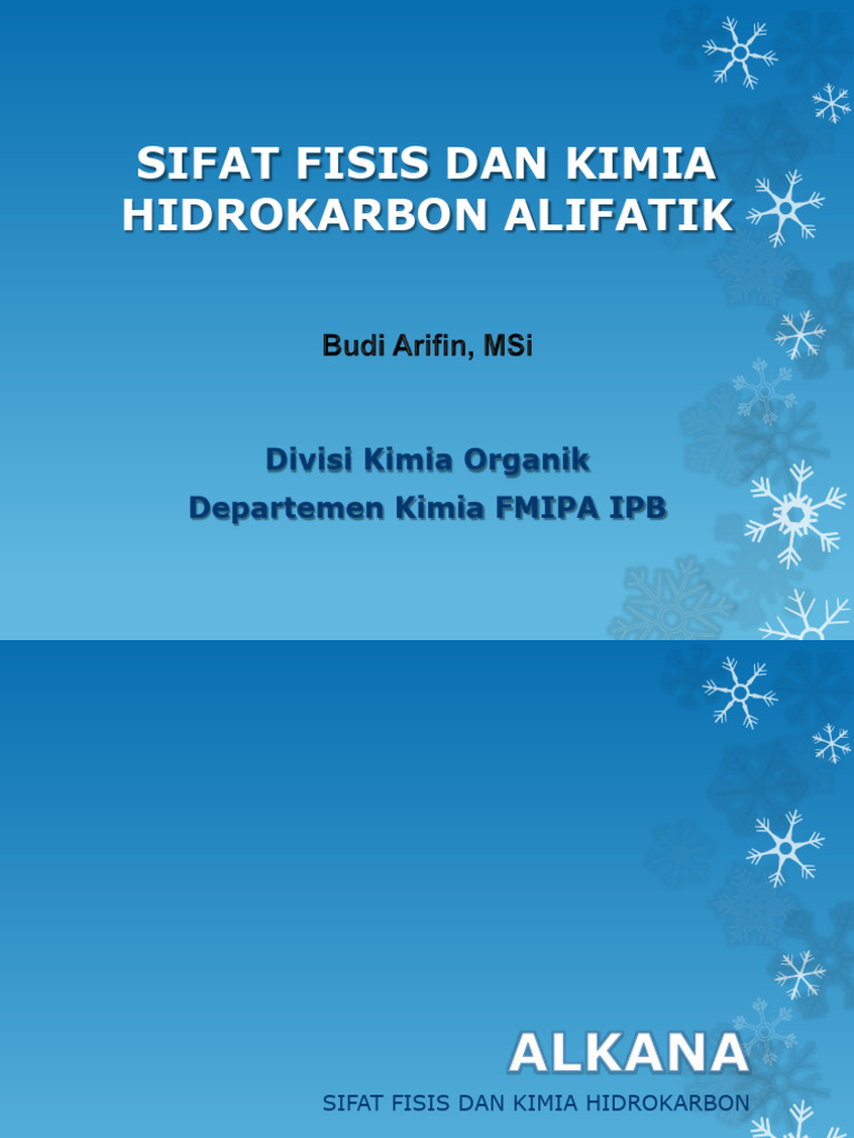 Sifat Fisis Dan Kimiahidrokarbon Alifatik | PDF