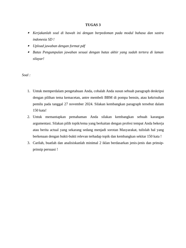 Tugas 3 Keterampilan Menulis | PDF