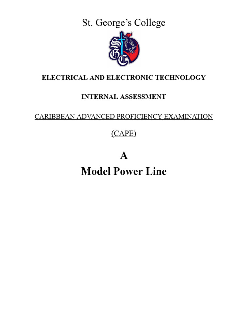 Model Power Line Construction Report | PDF | Power Supply | Transformer