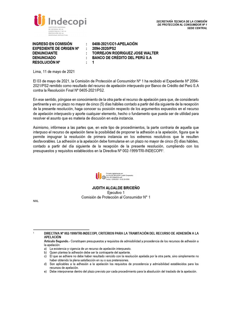 0408 2021 Cc1 Apelacion Reso 1 - Signed | PDF | Apelación | Justicia