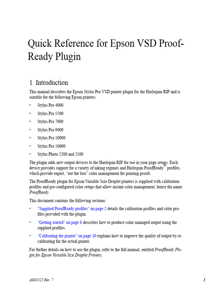 EpsonVSD ProofMate QuickRef | PDF | Printer (Computing) | Page Layout