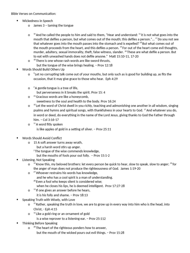 Biblical Guidance on Communication | PDF | Religious Belief And ...
