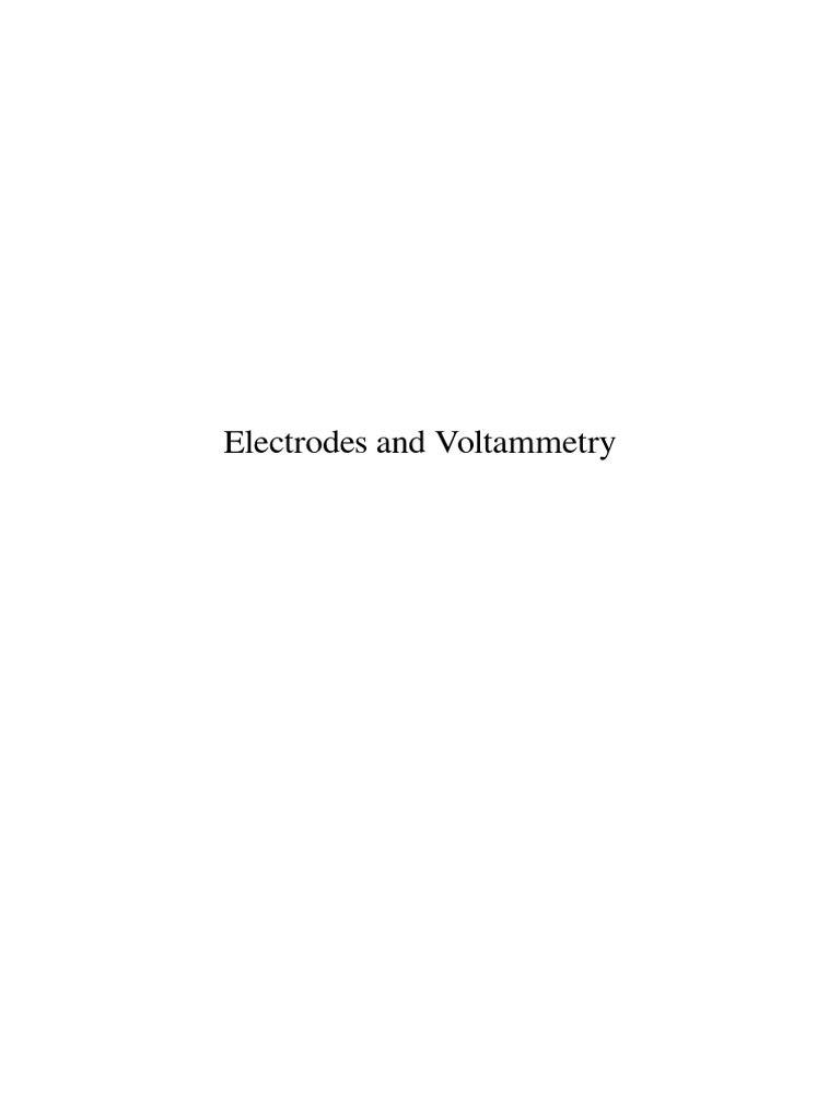 Electrodes and Voltammetry | PDF | Anode | Cathode