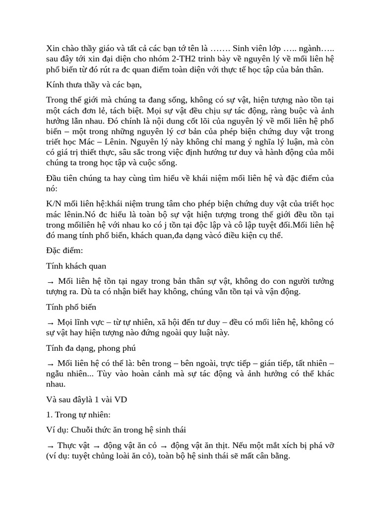 Thuyết trình nhóm 2-TH2 | PDF