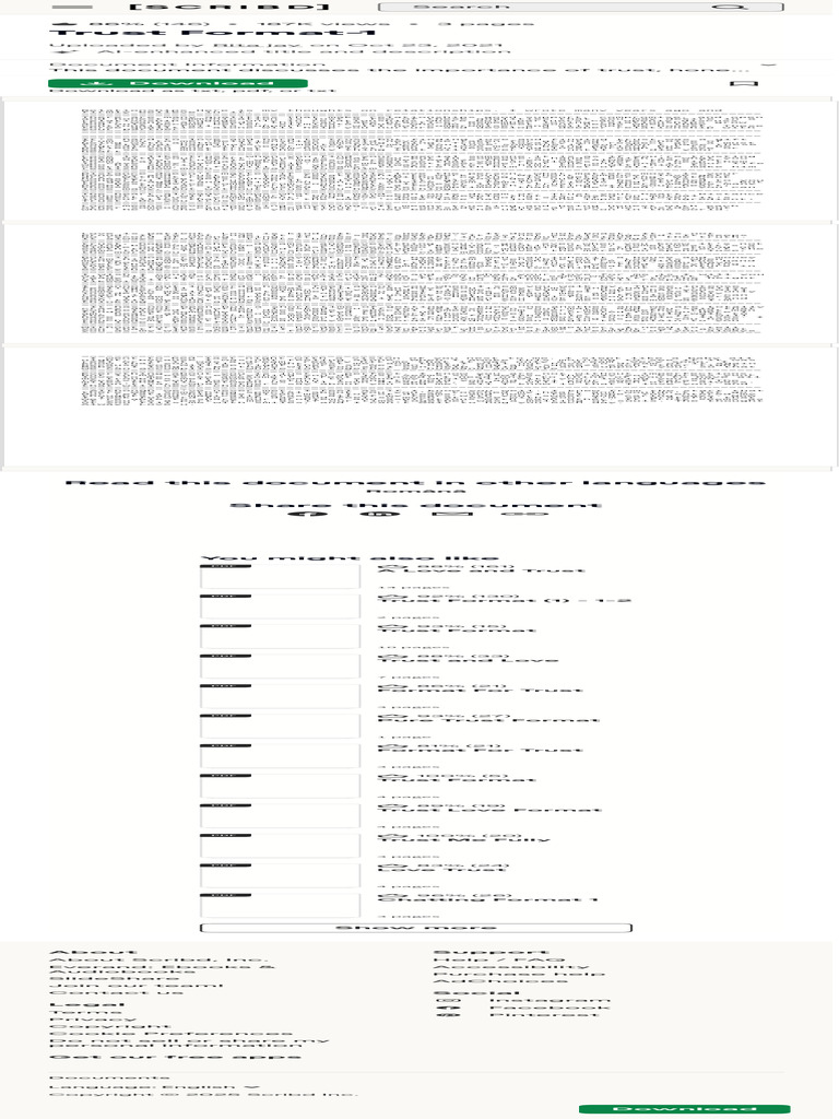 Trust Format-1 PDF Love | PDF