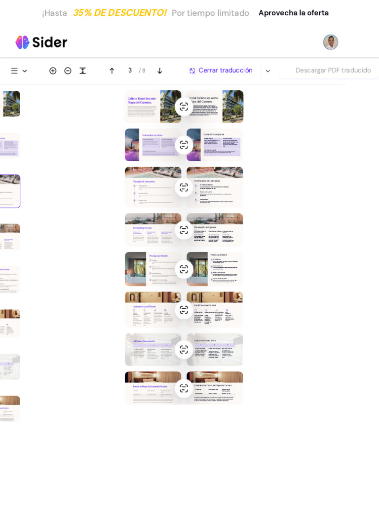 PDF Translate - Calixta-Hotel-for-sale-Playa-del-Carmen | PDF | Hotel