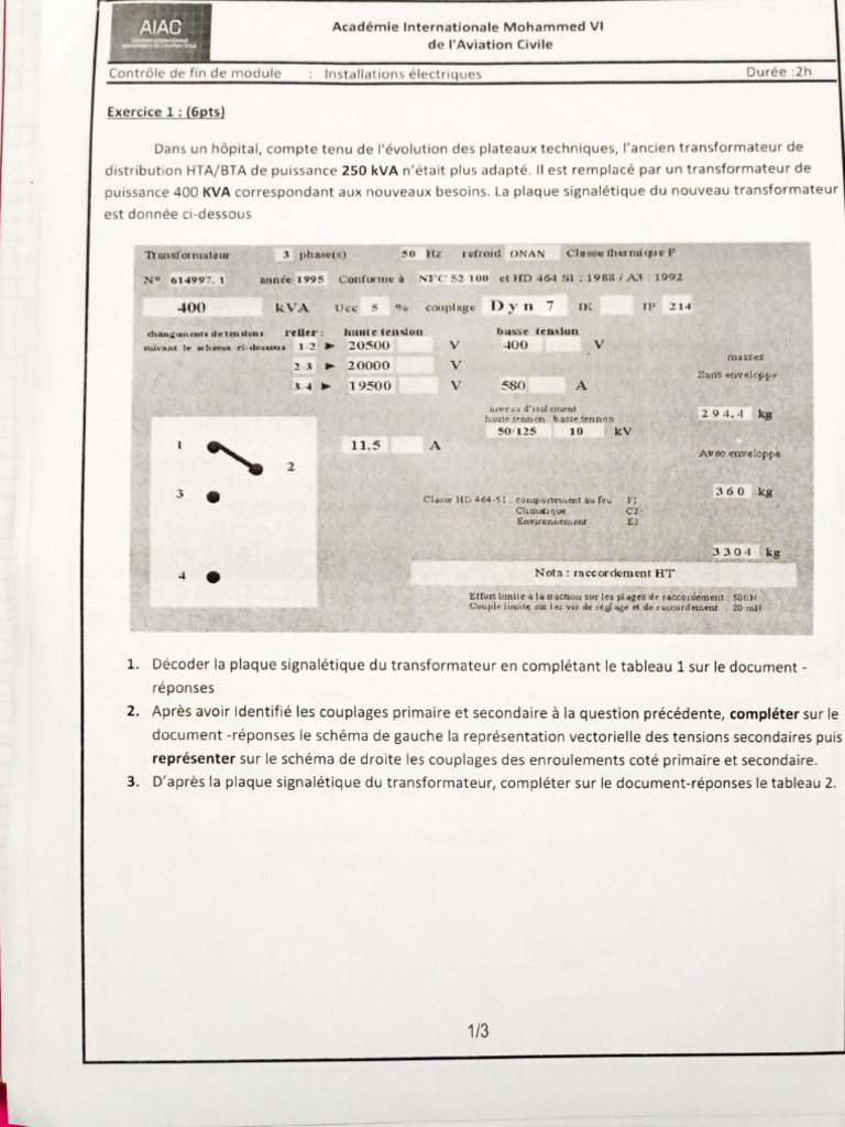 Énoncé TP Installation Elec | PDF