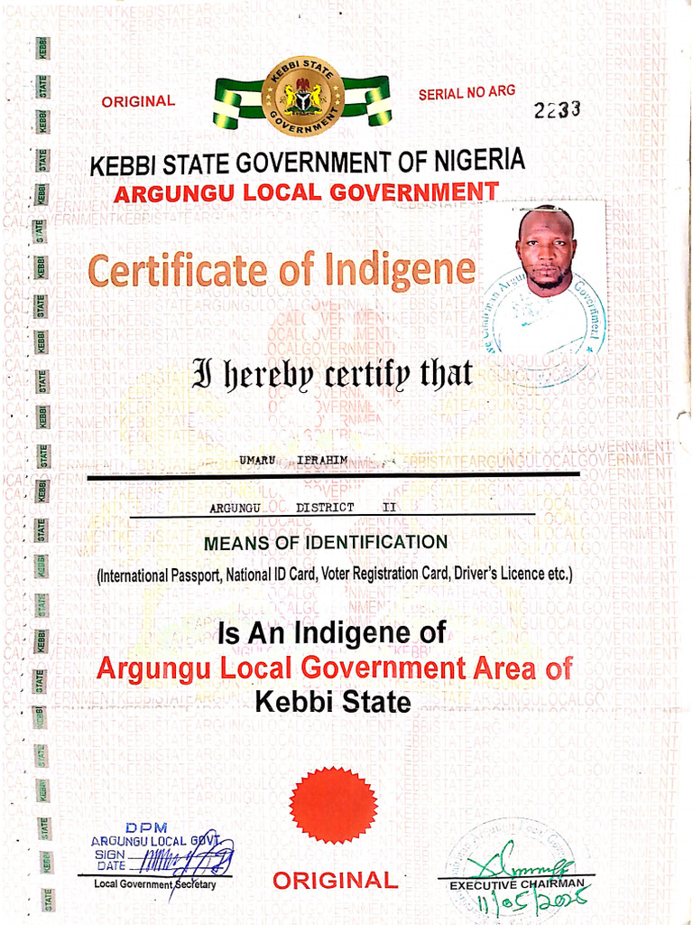 Certificate of Indigene - 2 | PDF