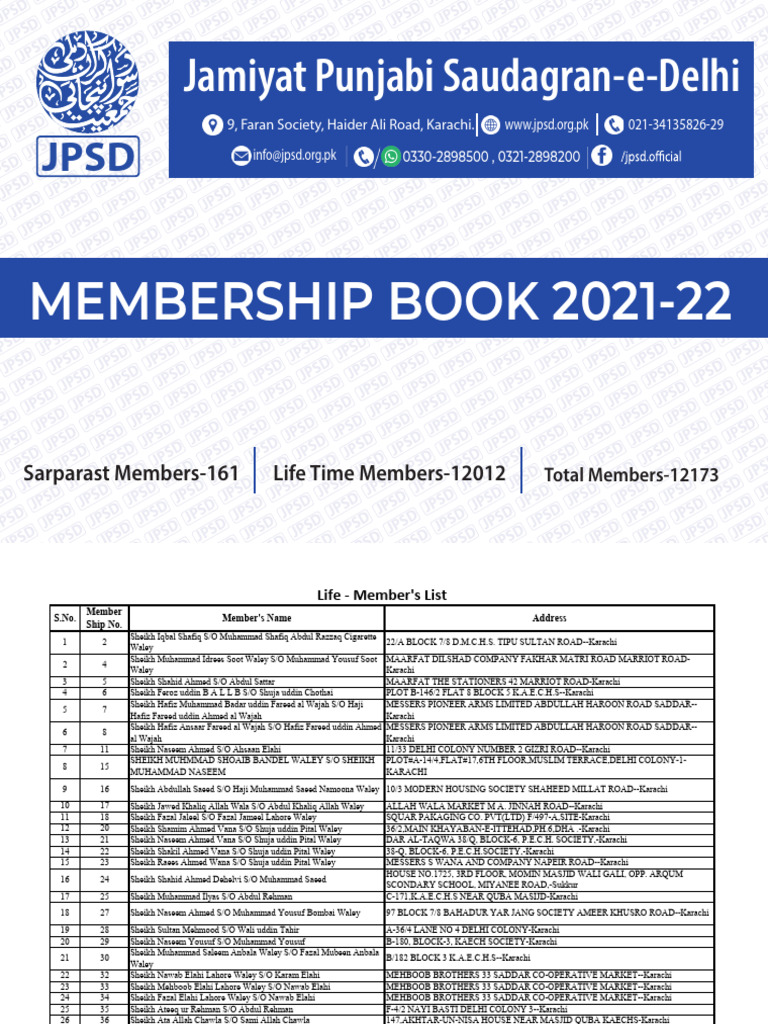Membership Book English 2021 22. | PDF