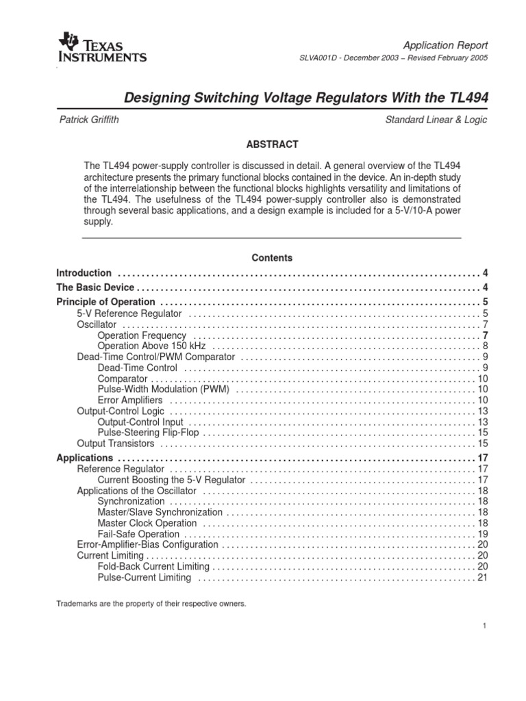 tl494 Calculos | PDF | Amplifier | Electronic Oscillator