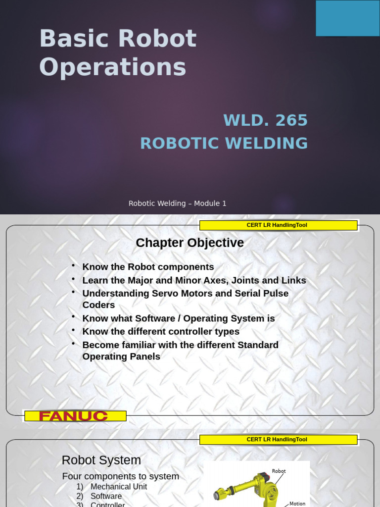 Robotic Welding PPT2 Basic Robot Operation | PDF | Programmable Logic Controller | Menu (Computing)