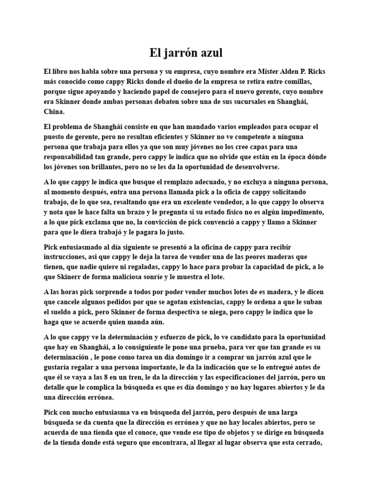 El jarrón azul | PDF