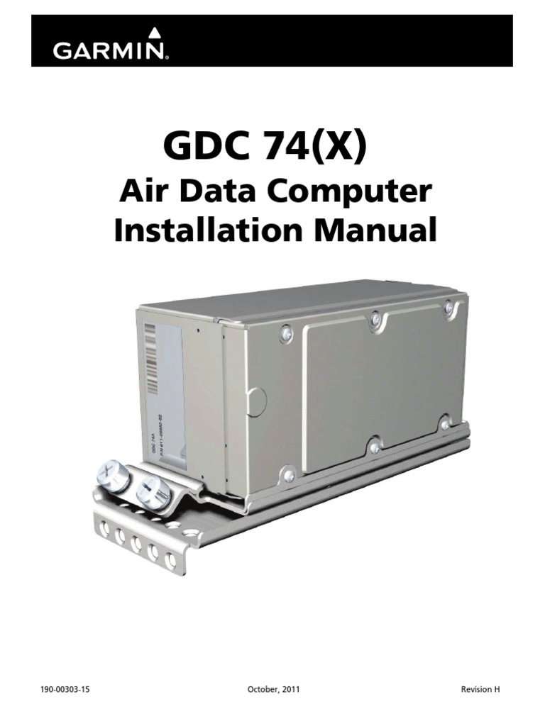 GDC 74(X) Installation Manual | PDF | Airspeed | Aviation