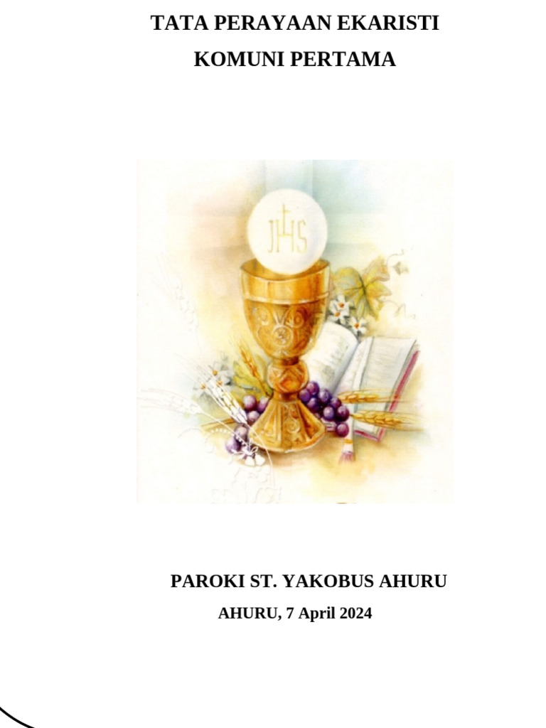 Tata Perayaan Ekaristi Komuni Pertama | PDF