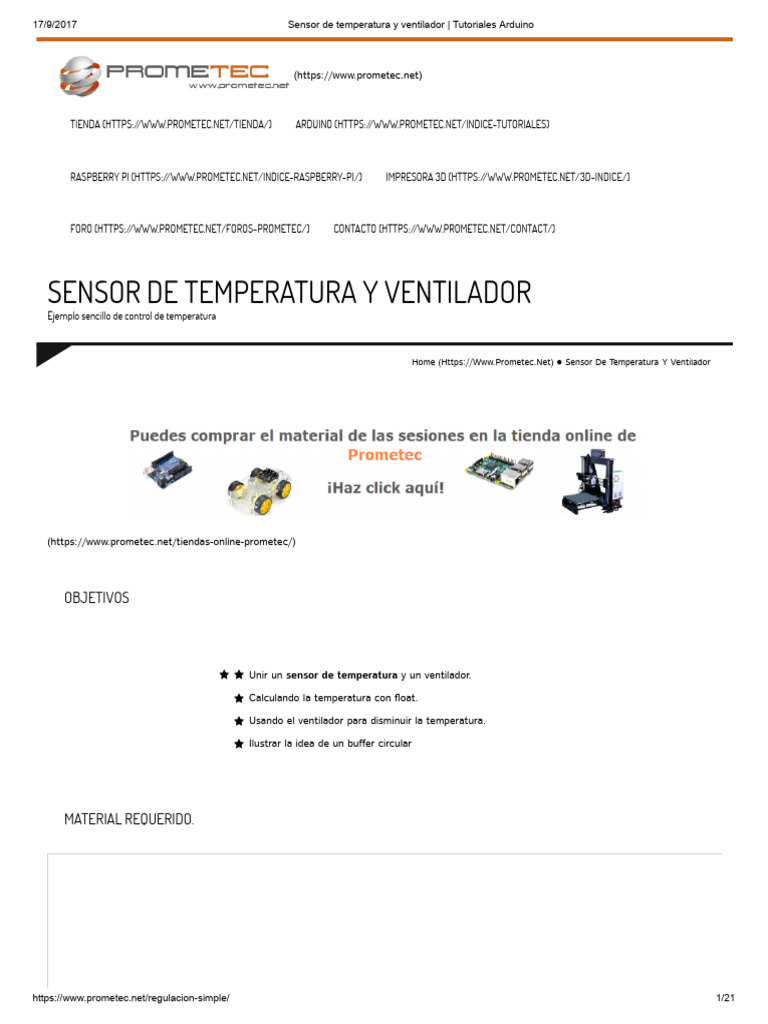 29 Sensor de temperatura y ventilador | PDF | Almacenador intermediario de datos | Sensor