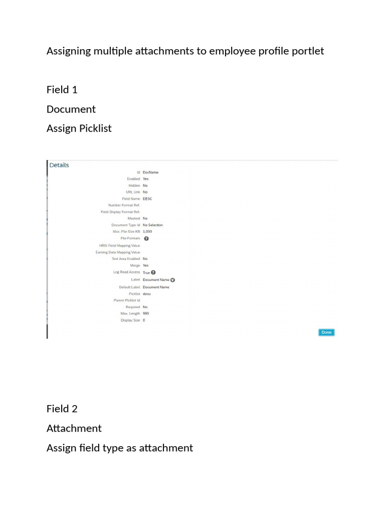 Employee Profile Attachment Setup | PDF
