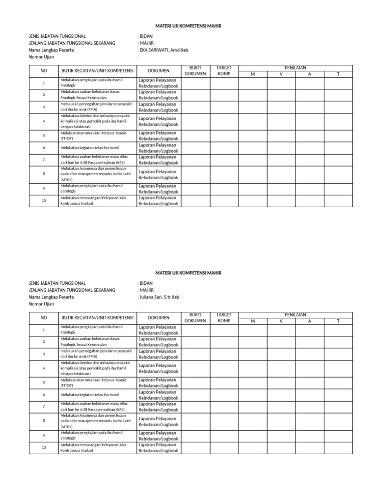 Materi Uji Kompetensi Mahir | PDF