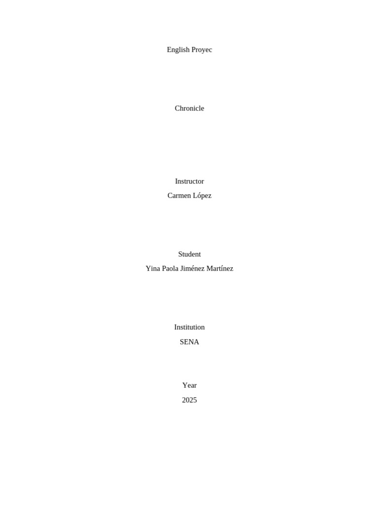 English Proyec 2 | PDF