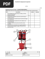 Fire Extinguisher Inspection Checklist | PDF | Equipment