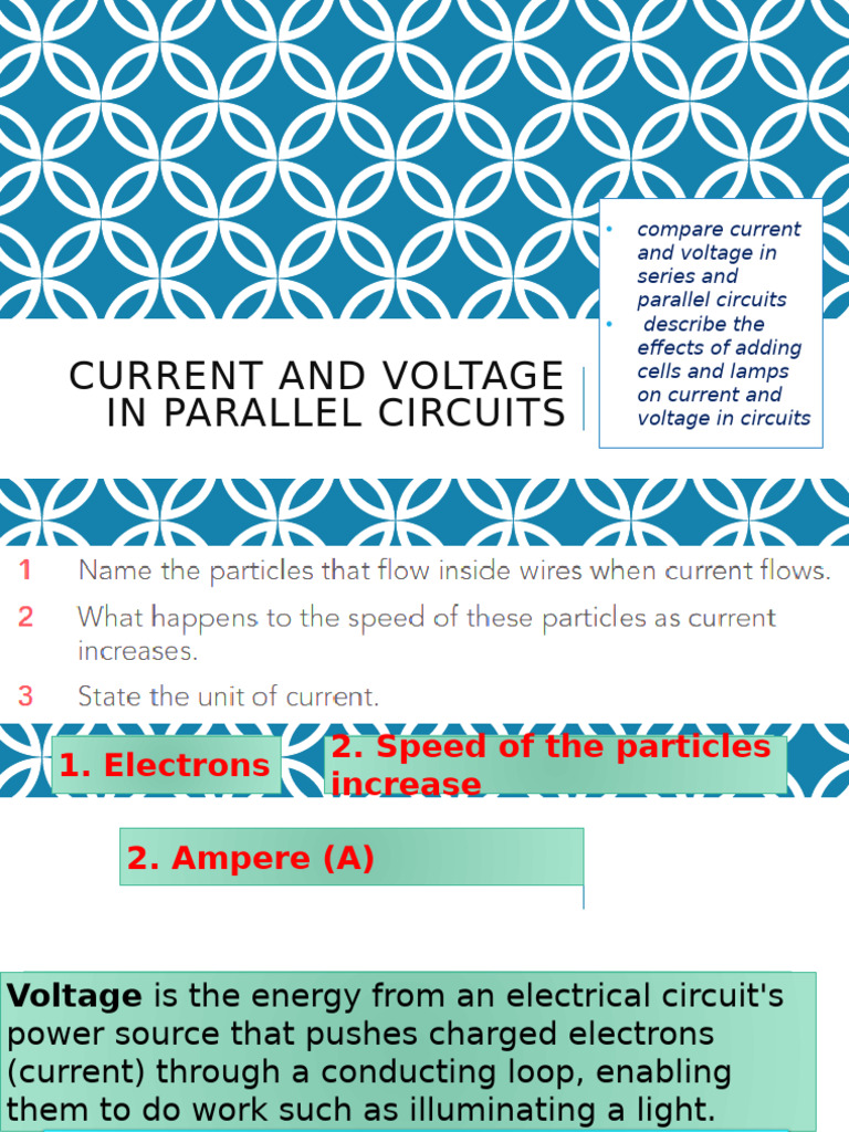 Current and Voltage in Parallel Circuits | PDF | Series And Parallel ...