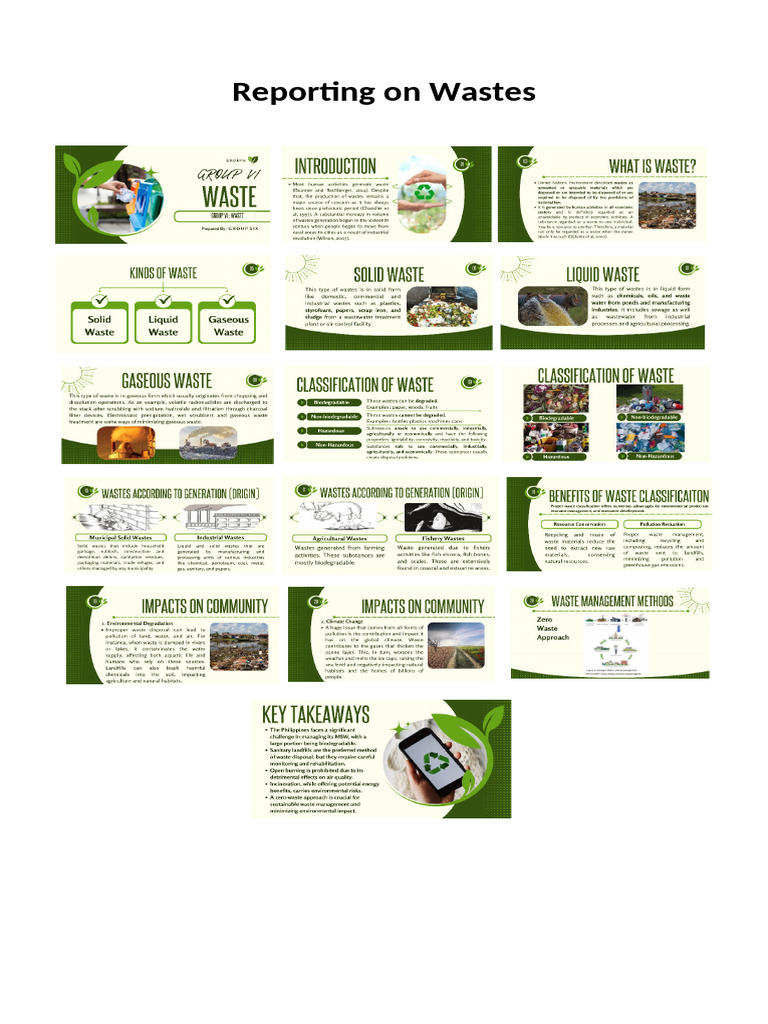 Reporting On Wastes | PDF