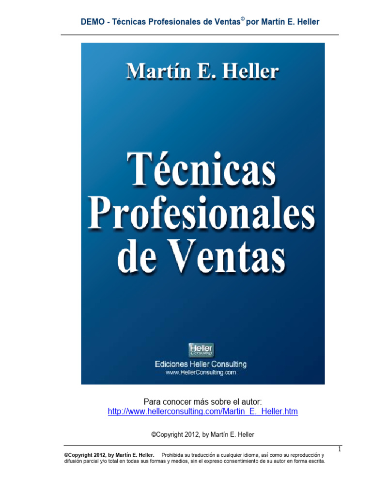 DEMO-TecnicasProfesionalesDeVentas-Marrtin - E. - Heller | PDF