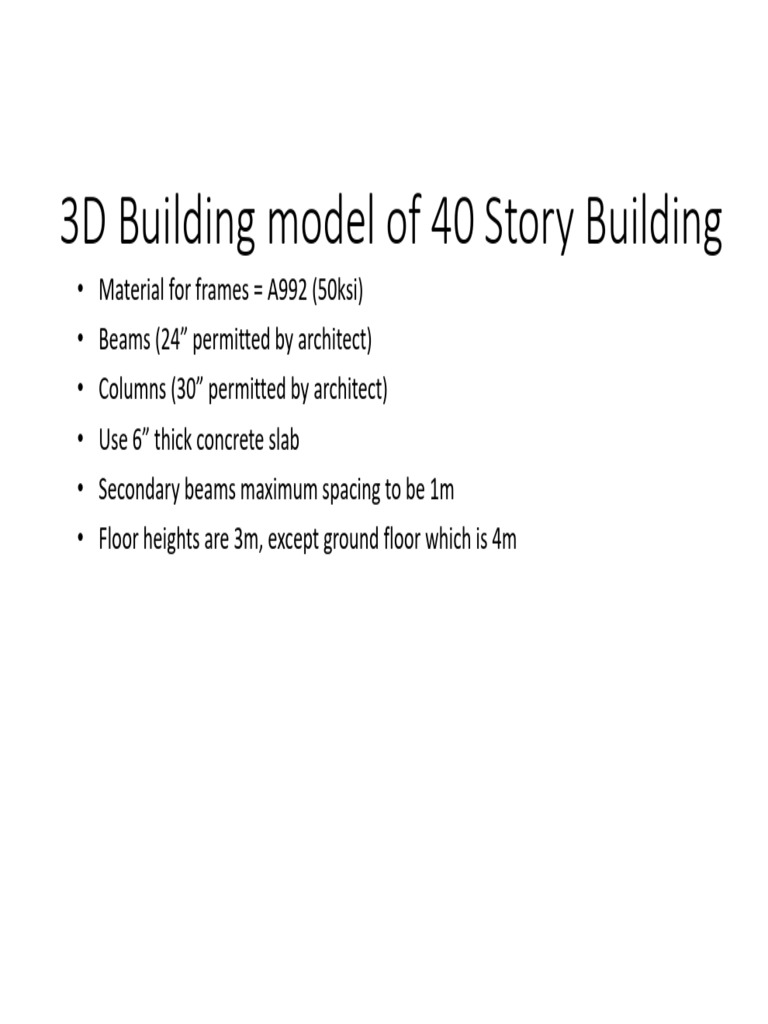005 40-Story-Building-Model | PDF
