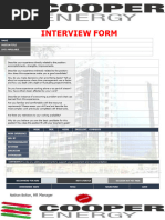 Job Interview Form Template | PDF | Time Management | Professional Skills