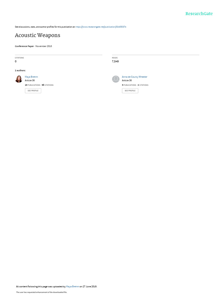 Acoustic Weapons | PDF | Sound | Hertz