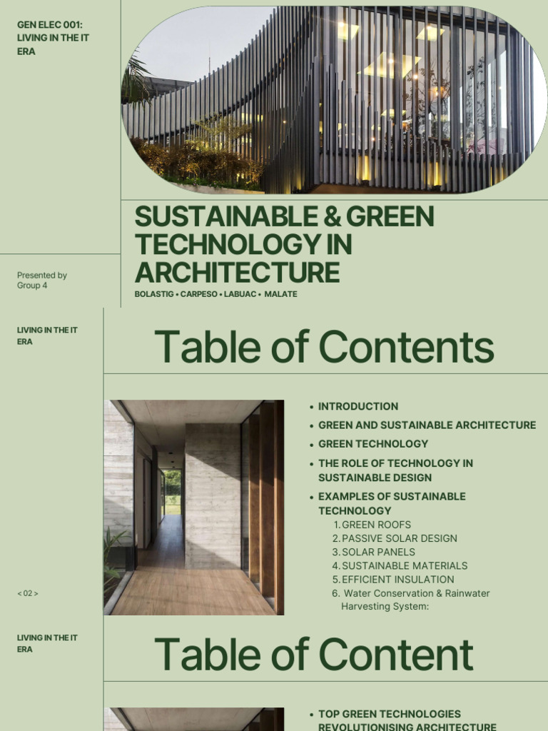 Sustainable Green Technology in Architecture Compressed | PDF | Green ...