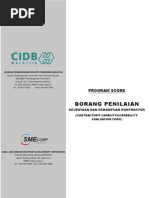 Panduan Pengguna Modul SCORE CIDB | PDF