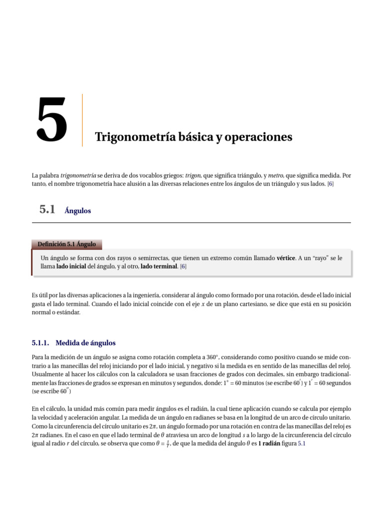 U5 - Trigonometría Básica y Operaciones - Te | PDF | Funciones ...