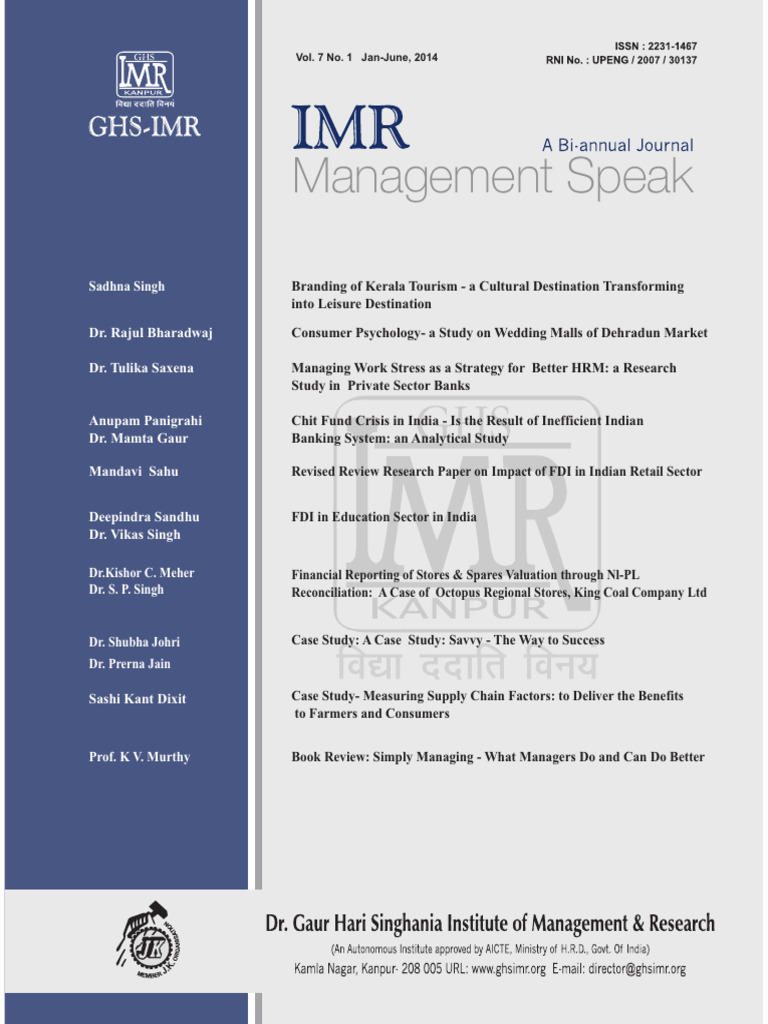 Vol-7-No-1-Jan-June-2014 | PDF | Brand | Tourism