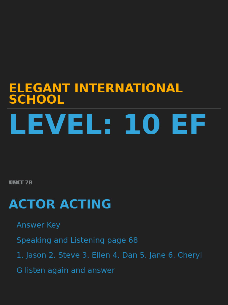 L:10 EF Unit 7B | PDF