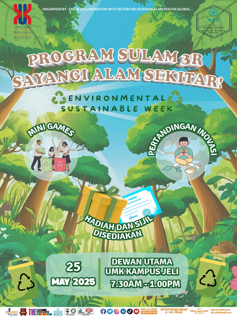 Yellow and Green Illustration 3R Reduce, Reuse, Recycle Poster | PDF