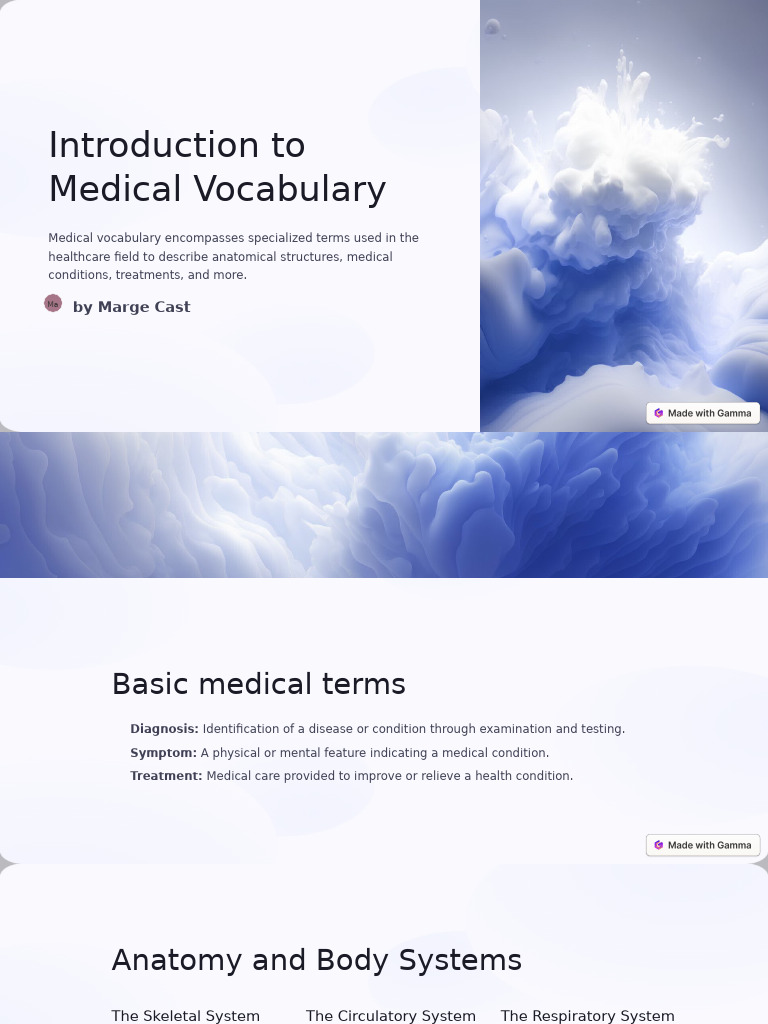 Medical Vocabulary Guide: 9th Edition | PDF | Human Body | Blood