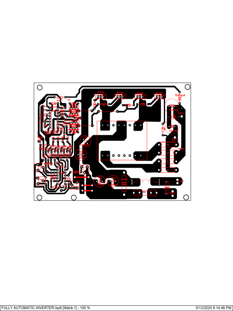 Automatic Inverter PCB Layout | PDF