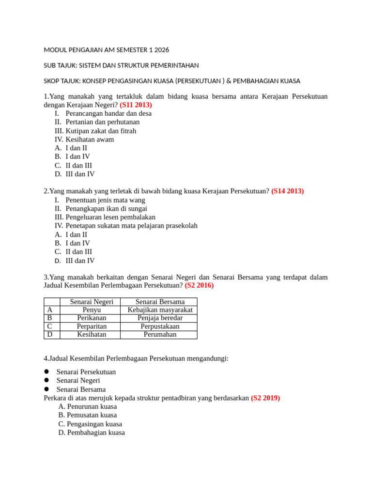 Konsep Pengasingan Kuasa | PDF