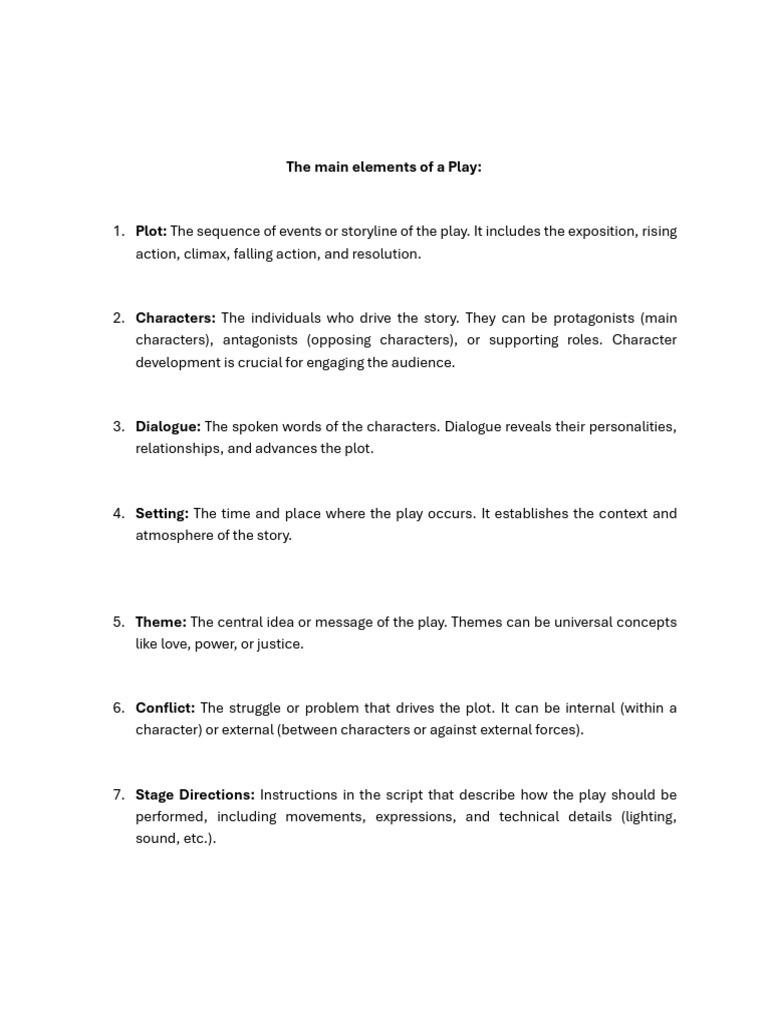 Elements of A Play by Nazim Ali | PDF