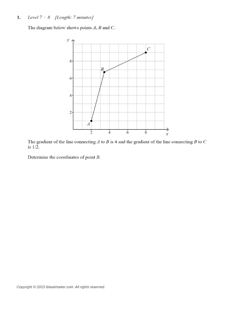 Coordinate Geometry Practice | PDF