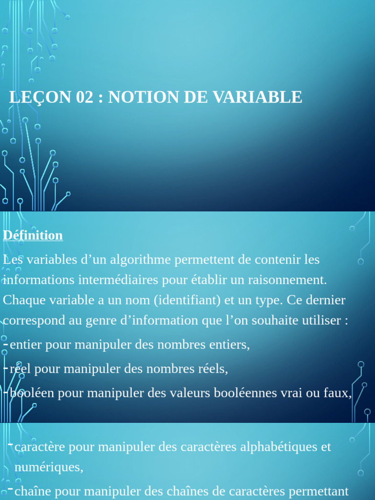 Leçon 02 | PDF | Division | Booléen