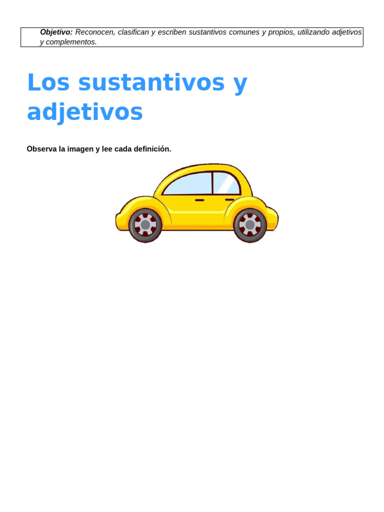 Adjetivos y Sustantivos | PDF